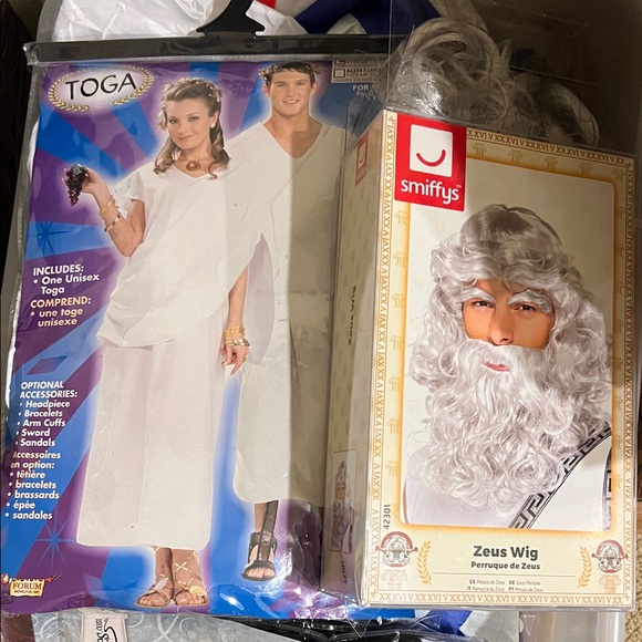 Smiffys | Other | Smiffys Zeus Wig And Toga Costume Set | Poshmark
